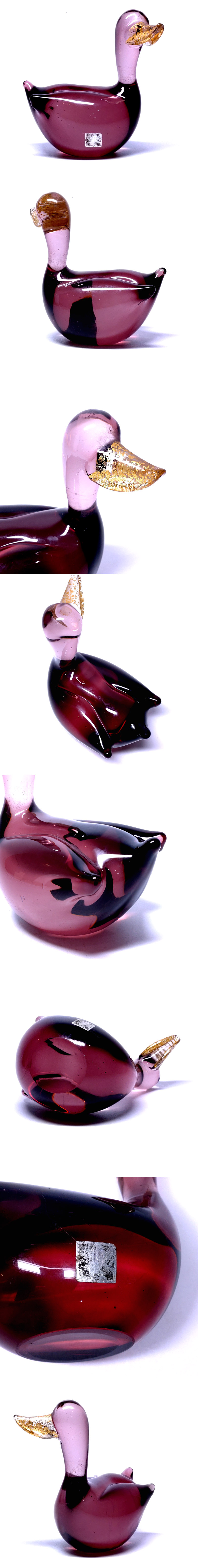 日本代購代標第一品牌【樂淘letao】－【侍】Multi Glass マルティグラス パープル アヒル ガラス細工 オブジェ 置物 20=145